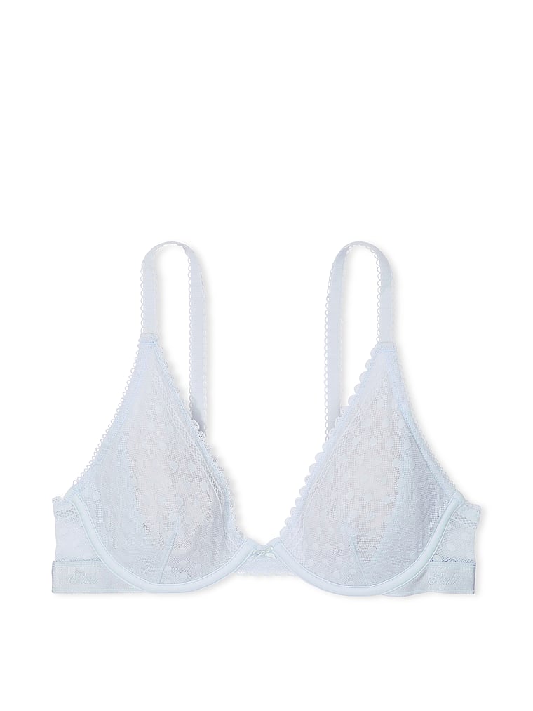 Buy Wink Unlined Plunge Bra, Hydrangea Blue - Order Bras online - PINK US
