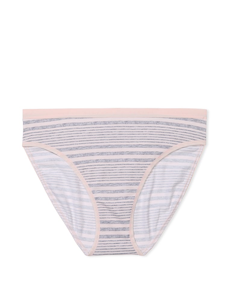 Buy Stretch Cotton High-Leg Brief Panty, Pink & Grey Stripes - Order ...