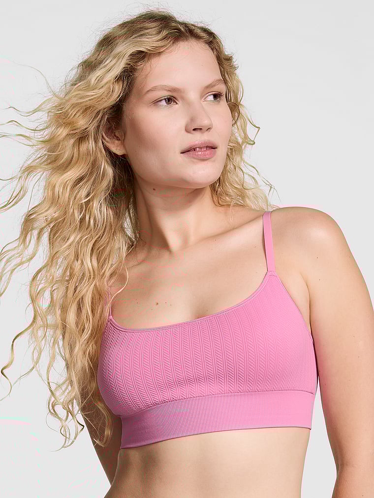 Buy Seamless Cable Scoop Sports Bra, undefined - Order undefined online - PINK US