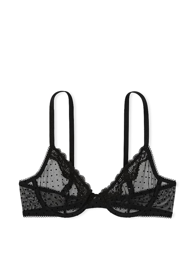 Buy Tease Unlined Demi Bra, Black - Order Bras online - Victoria's ...