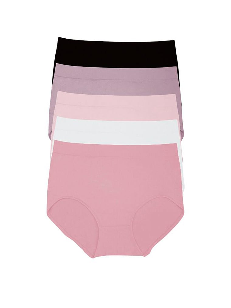 Buy 5-Pack Full Coverage Brief Panties, Multi (Deco Rose/White) - Order ...
