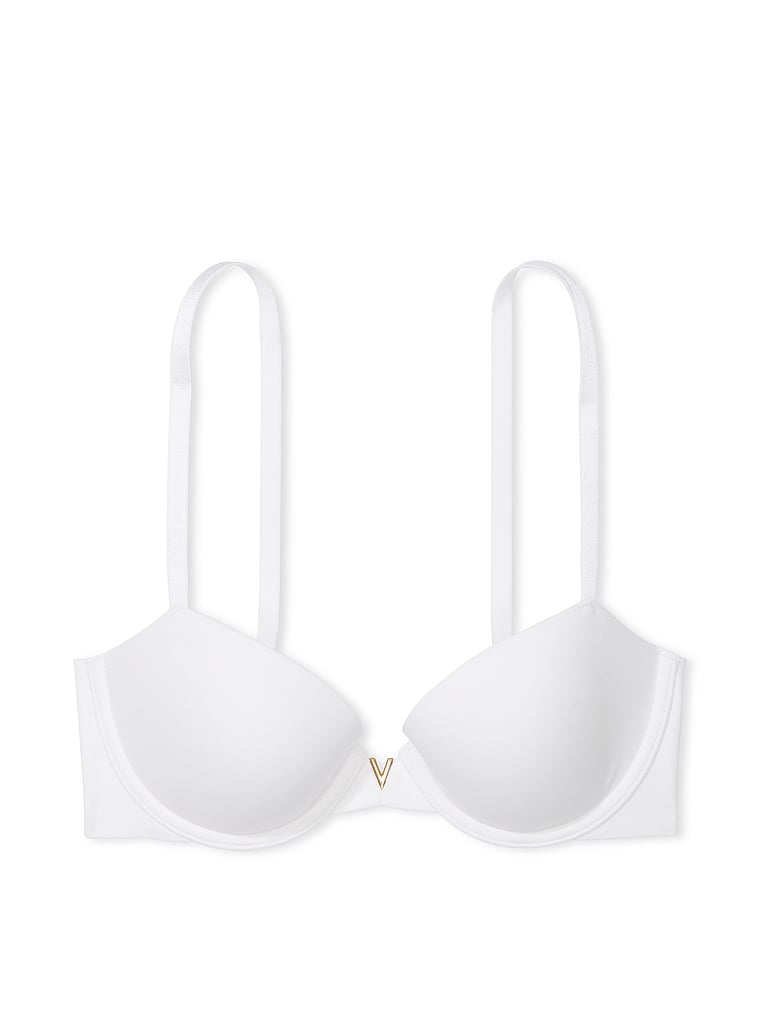 Buy Smooth Lightly Lined Plunge Demi Bra, Vs White - Order Bras online ...