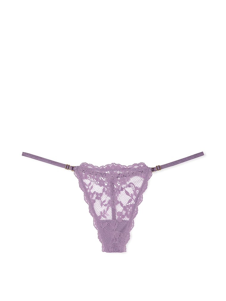 Buy Lace Adjustable V-String Panty, Frozen Plum - Order Panties online - Victoria's Secret US