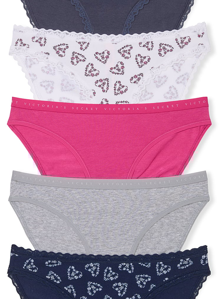 Buy 5-Pack Stretch Cotton Bikini Panties, Multi - Order PACKAGED-PANTY ...