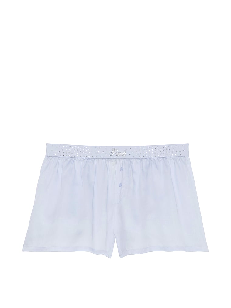 Buy Silky Sleep Bling Boxy Pajama Shorts, Hydrangea Blue Bling - Order Pajama Bottoms online ...