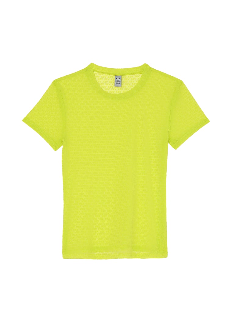 Buy Logo Mesh Tee, Limelight - Order Tops online - Victoria's Secret US