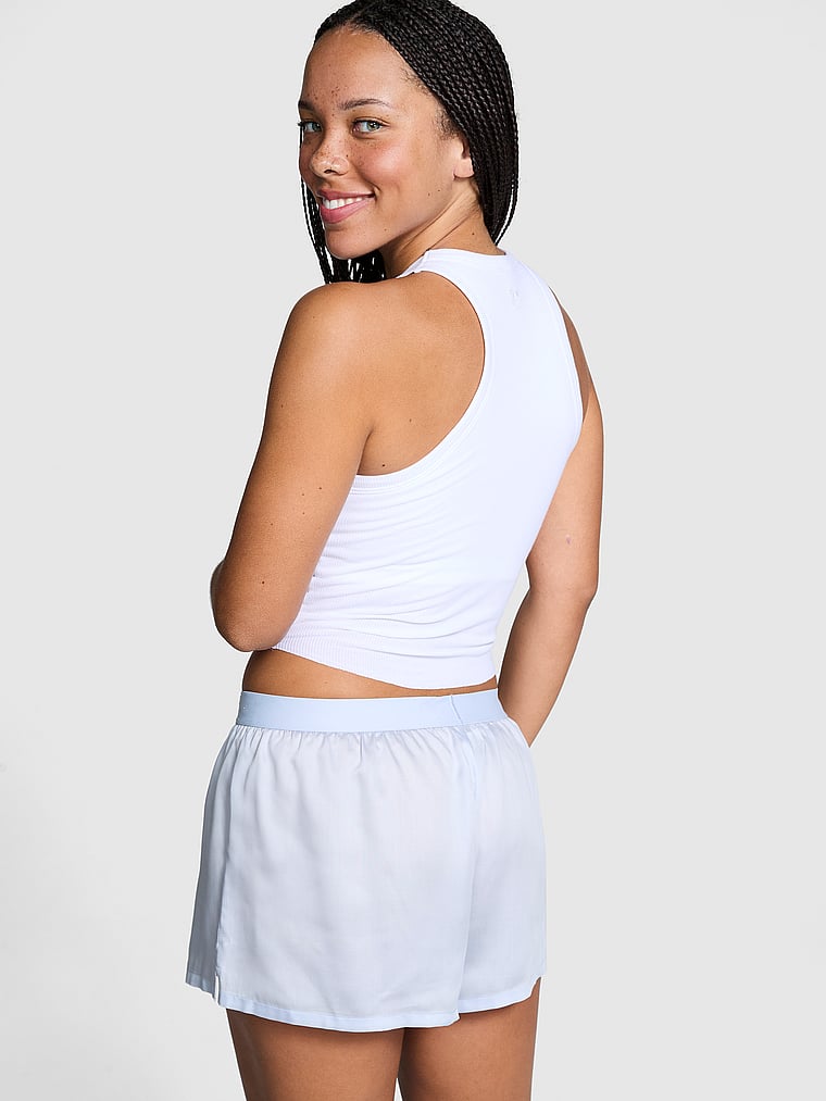 Buy Silky Sleep Bling Boxy Pajama Shorts, Hydrangea Blue Bling - Order Pajama Bottoms online ...