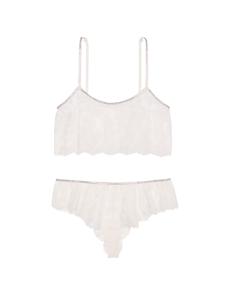 Buy Twinkle Strap Lace Bralette & Flutter Shorts Set, - Order undefined ...