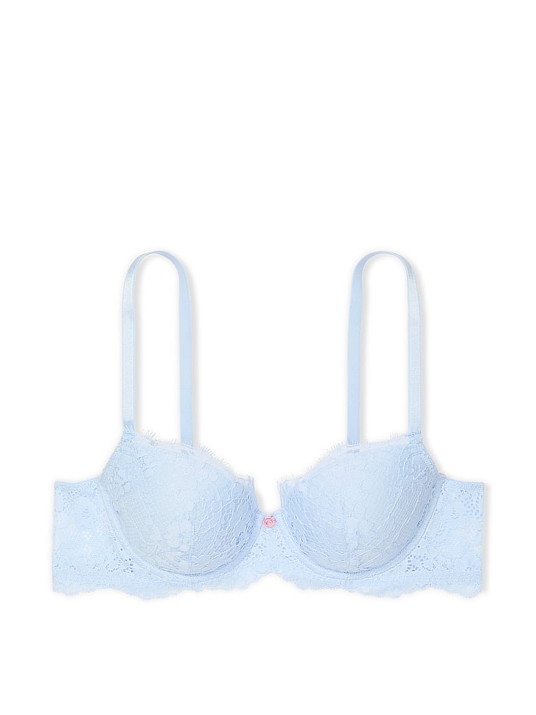 Buy Lace Lightly Lined Classic Coverage Demi Bra, Light Blue - Order Bras online - Victoria's ...