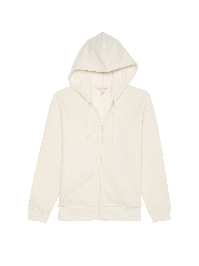 Buy Cotton Fleece Full-Zip Hoodie, Natural Heather - Order Hoodies ...