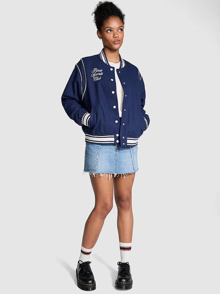 Buy Varsity Jacket, - Order undefined online - PINK US