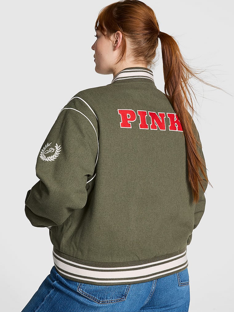 Buy Varsity Jacket, - Order undefined online - PINK US