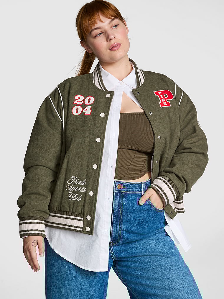 Buy Varsity Jacket, - Order undefined online - PINK US
