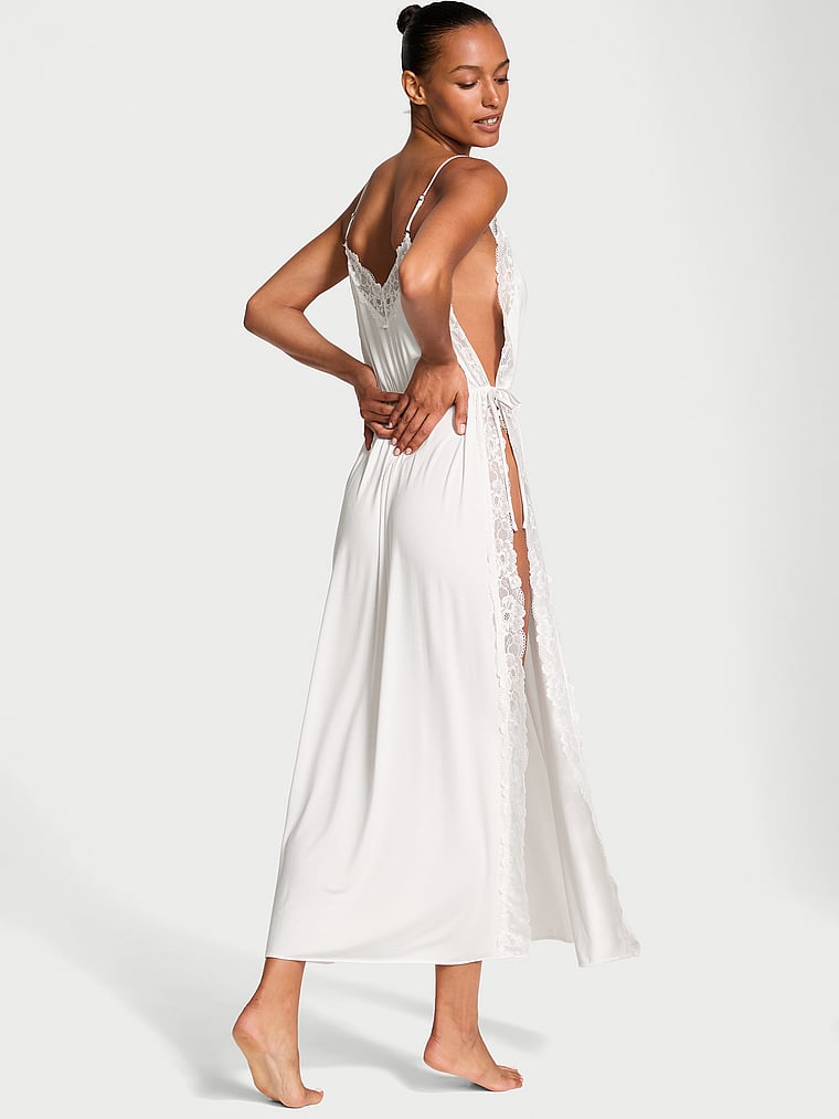 Buy Modal Lace-Trim High-Slit Maxi Slip Dress - Order Slips online ...