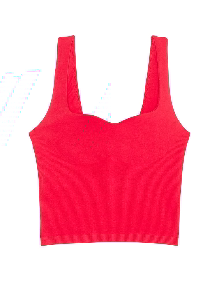Buy Soft Seamless Notched Tank Top, Red Pepper - Order Sport Bras ...