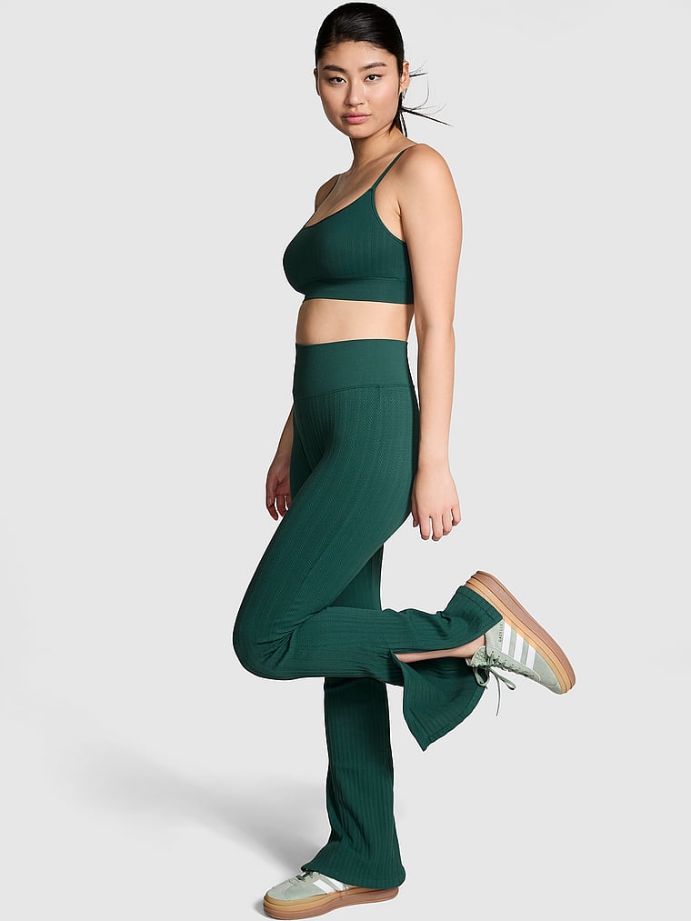 Buy Seamless Cable Scoop Sports Bra, Deep Forest - Order Sport Bras ...