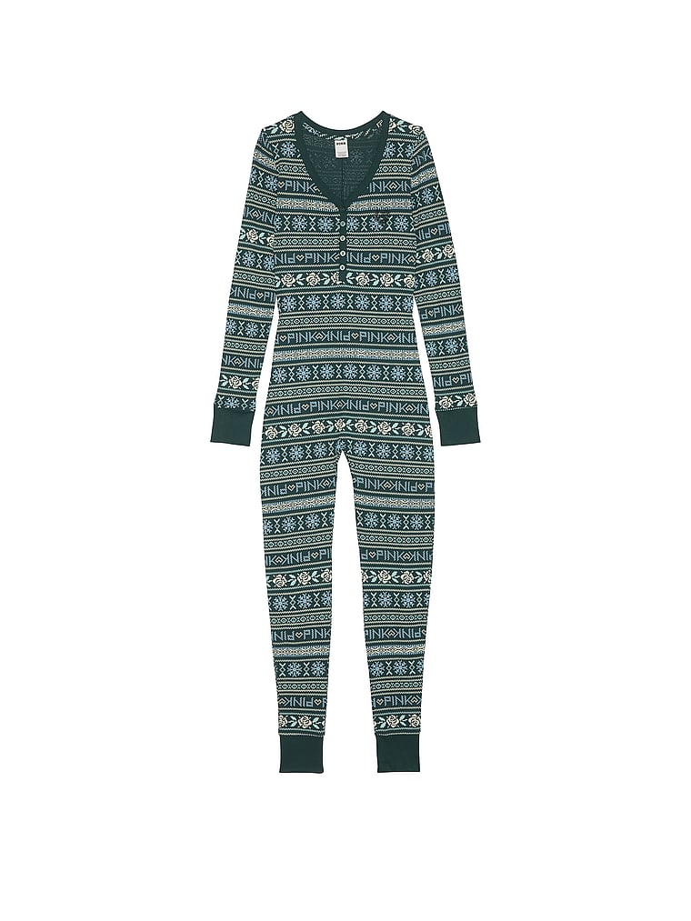 Buy Thermal Long Onesie, Deep Forest Fair Isle - Order Pajamas Sets ...