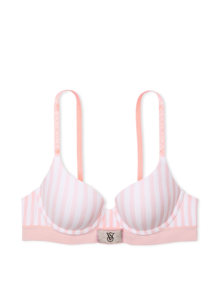 Buy Shine Patch Push-Up Perfect Shape Bra, Pink Stripes - Order Bras ...