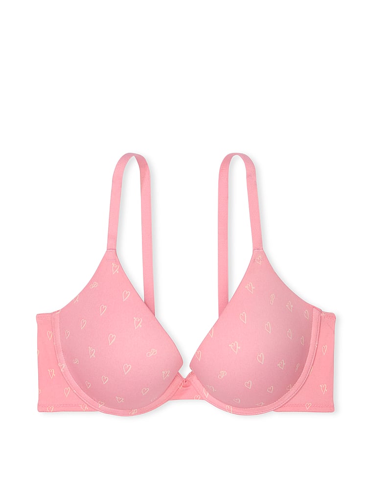 Buy Wear Everywhere Push-Up Bra, Petal Pink Heart Print - Order Bras ...