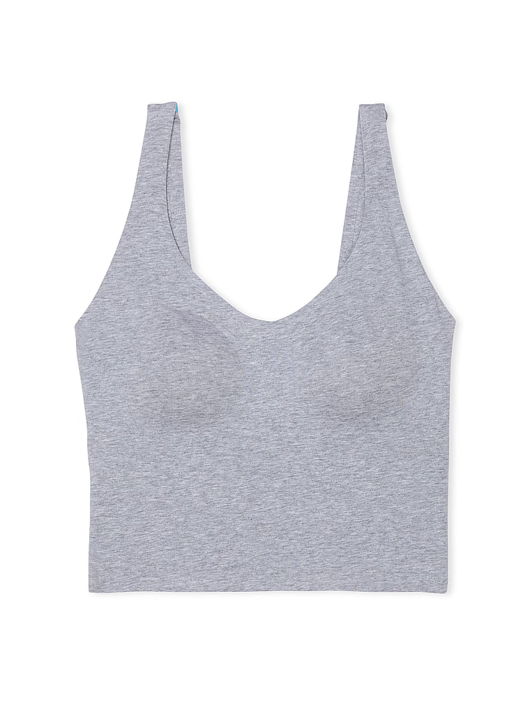 Buy Cotton Lightly Lined Bra Top, Medium Heather Grey - Order Bras ...