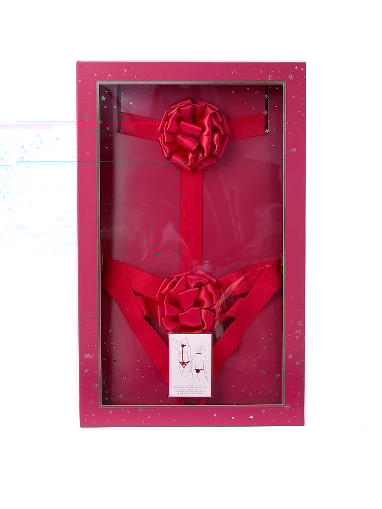 Buy Tied-with-a-Bow Open-Cup Crotchless Teddy, - Order undefined online ...