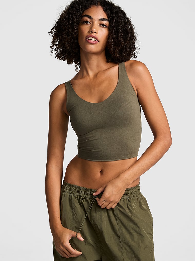 Buy Cotton Lightly Lined Bra Top, Casual New Olive - Order Bras online ...