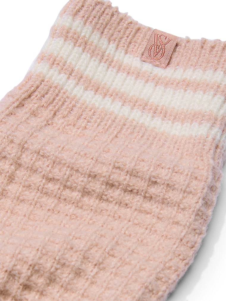Buy Waffle Crew Sock, Pink Zinc - Order Socks online - Victoria's Secret