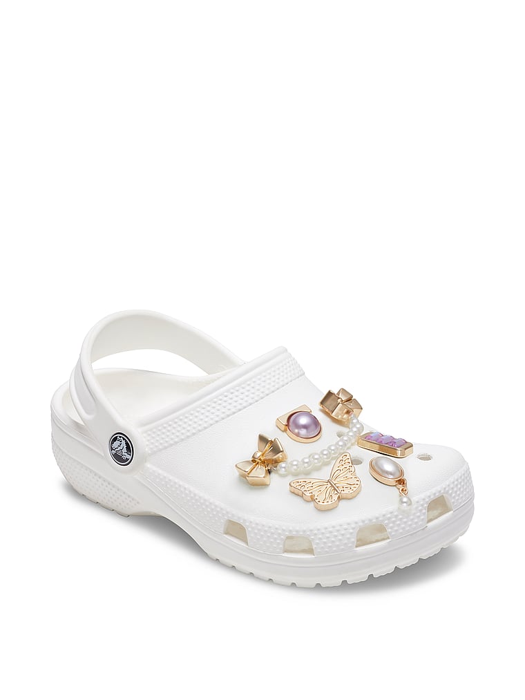 Buy Jibbitz 5-Pack Purple Pearl Gold Charms, - Order undefined online ...