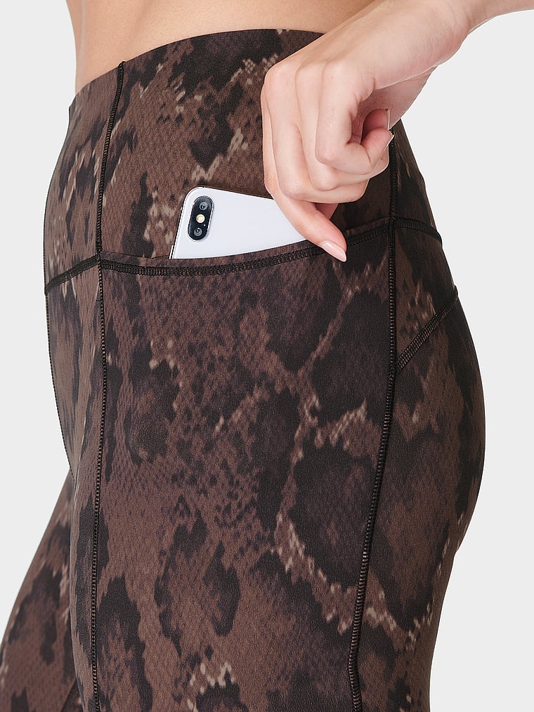 Buy Super-Soft 7/8 Yoga Leggings , Brown Python Print - Order Bottoms online - Victoria's Secret US