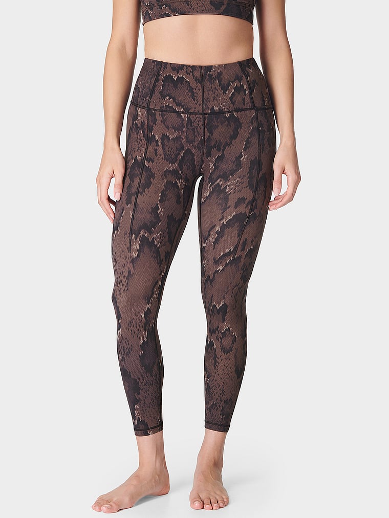 Buy Super-Soft 7/8 Yoga Leggings , Brown Python Print - Order Bottoms online - Victoria's Secret US