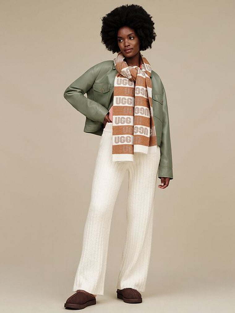 Buy Terri Cozy Ribbed Pant, Cream - Order Bottoms online - PINK US