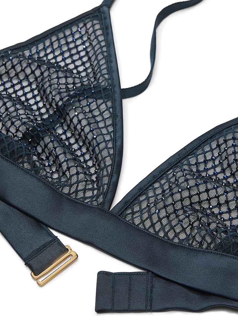 Buy Ziggy Glam Shine Fishnet Triangle Bralette - Order Bralettes online ...