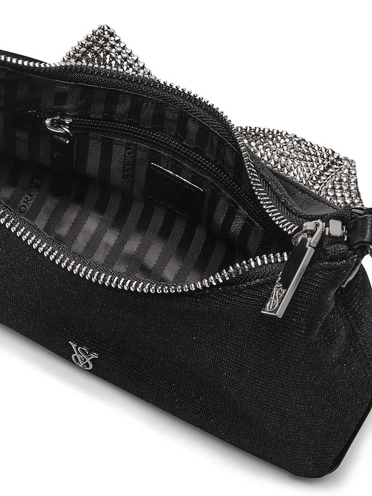 Buy Mini Curve Bling Bow Bag, Black Sparkle - Order Bags online ...