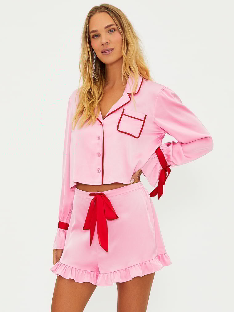 Buy Luna & Aurora PJ Set, Prism Pink/True Red - Order Bottoms online ...
