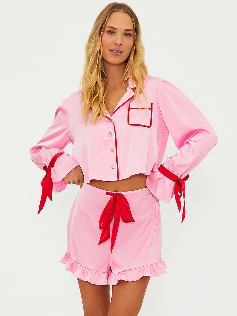 Buy Luna & Aurora PJ Set, Prism Pink/True Red - Order Bottoms online - Victoria's Secret