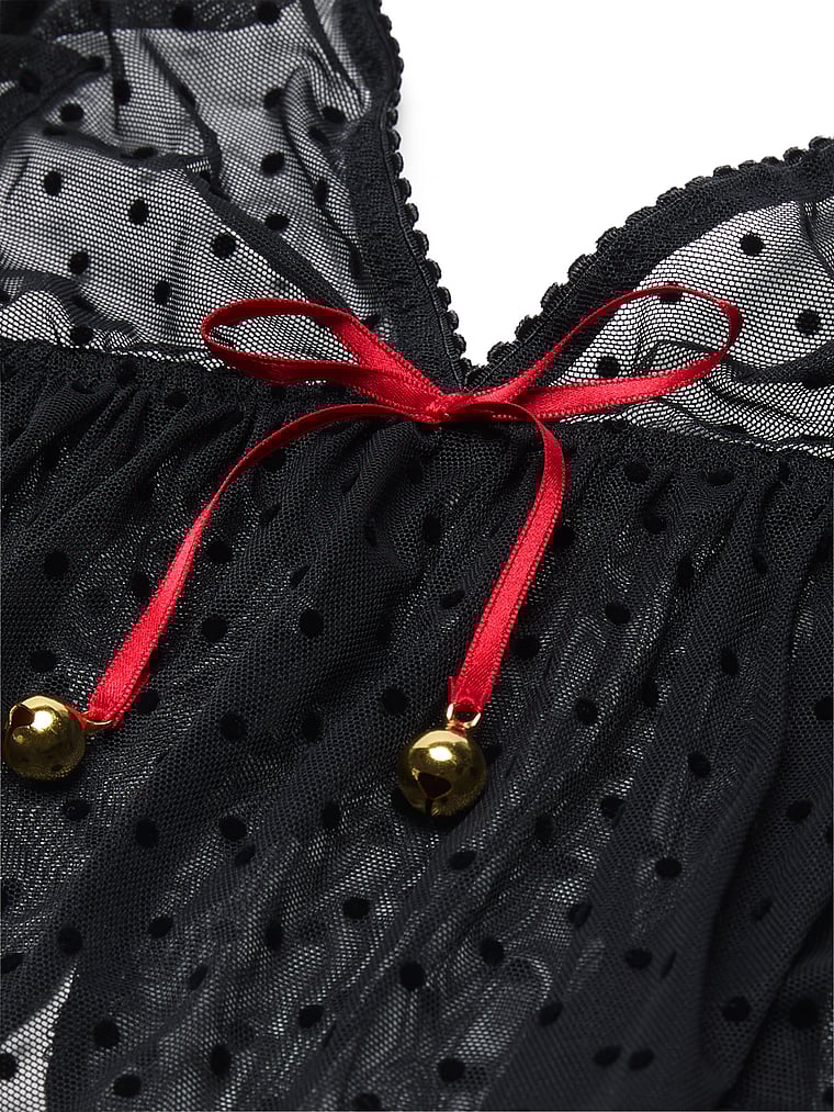 Buy Jingle Bells Mesh Cami Set, Black - Order Cami Sets online ...