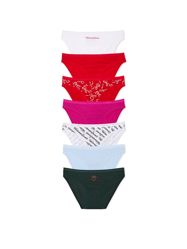 Buy 7-Pack Stretch Cotton Bikini Panties, Multi - Order PACKAGED-PANTY ...