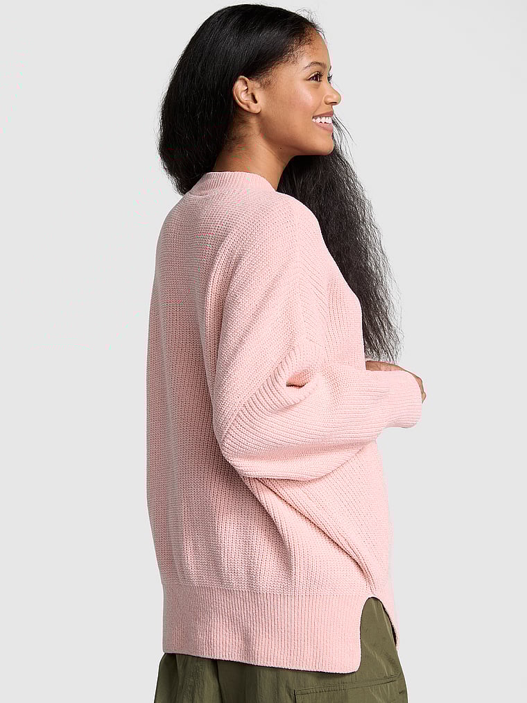 Buy Chenille Crewneck Pullover, Dusk Pink - Order Sweaters online - PINK US