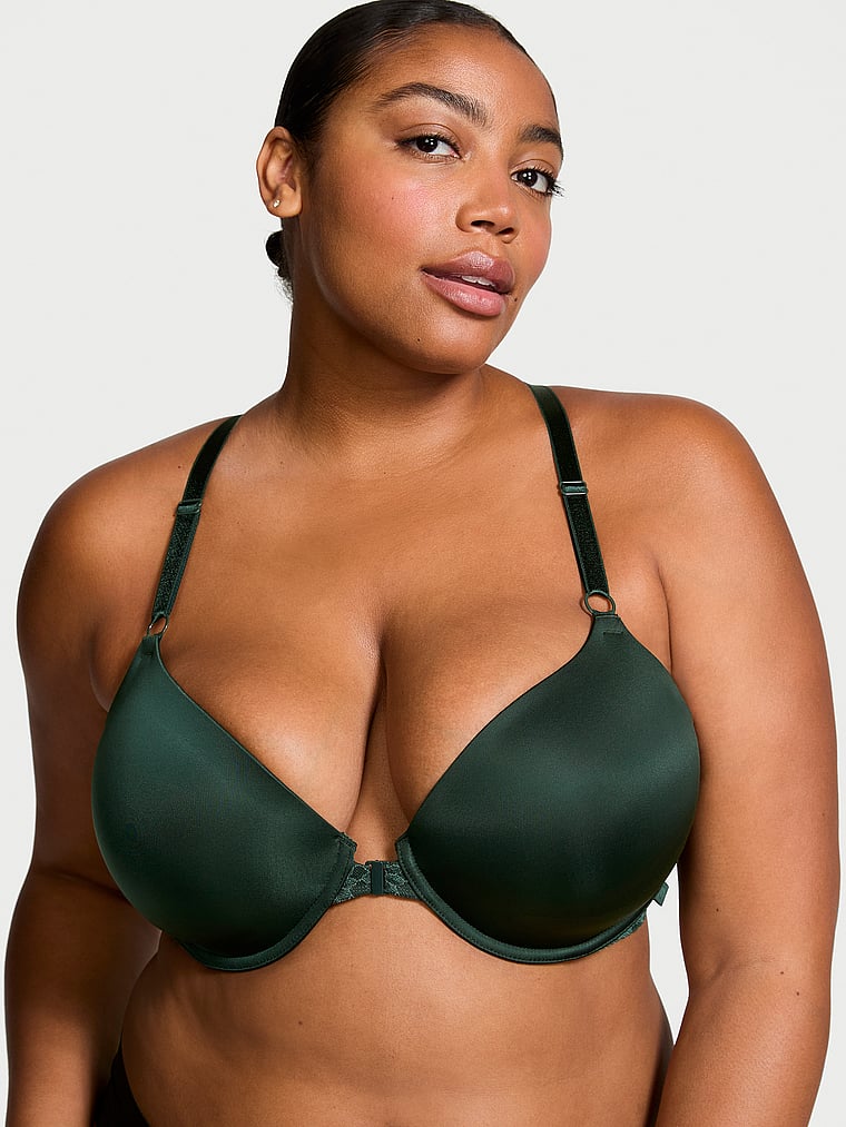 Buy Sexy Tee Smooth Lightly Lined Front-Close Demi Bra, Botanical Green - Order Bras online ...
