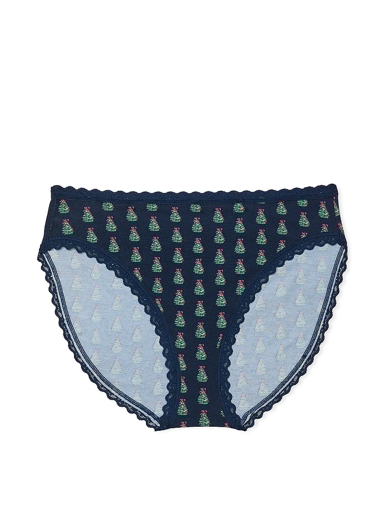 Buy Lace-Trim Cotton High-Leg Brief Panty - Order Panties online ...