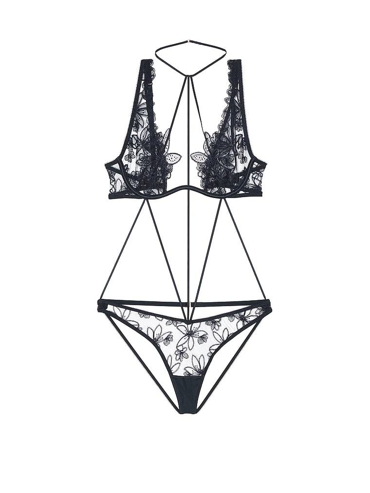 Buy Ziggy Glam Noir Embellished Strappy Open-Back Teddy, Dark Twilight - Order Teddies online ...