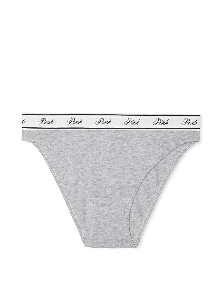Buy Logo Cotton High-Leg Cheeky Bikini Panty, Medium Heather Grey ...