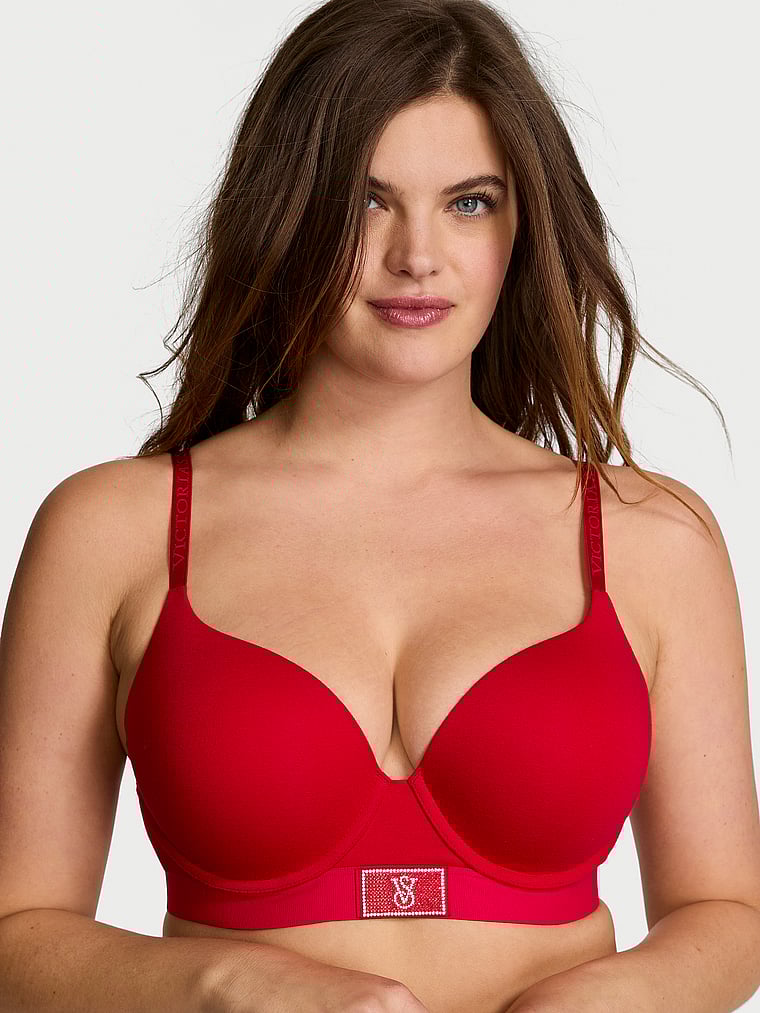 Buy Shine Patch Push-Up Perfect Shape Bra, Lipstick - Order Bras online - Victoria's Secret