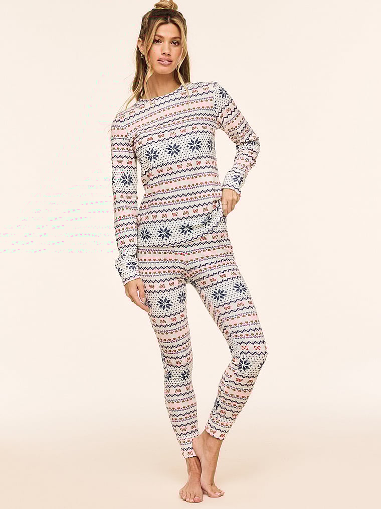 Buy Janise Sleep Set, Ivory Romantic Fair Isle - Order Pajamas Sets ...