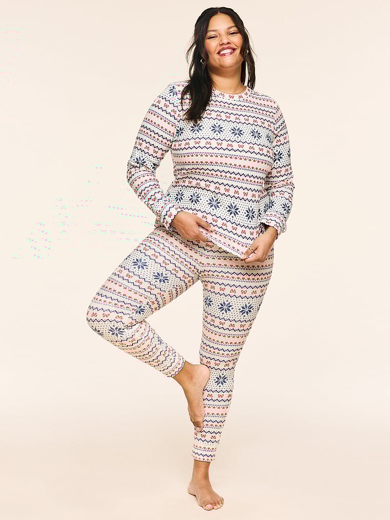 Buy Janise Sleep Set, Ivory Romantic Fair Isle - Order Pajamas Sets ...