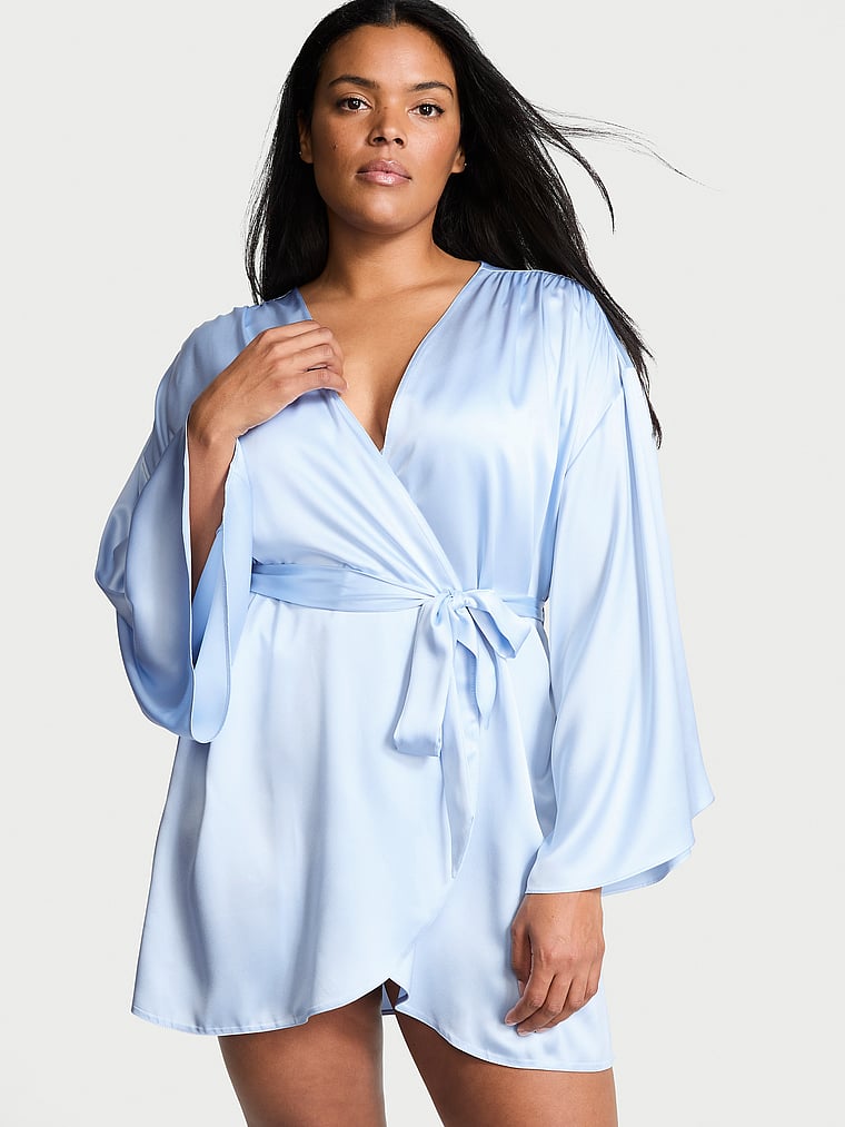 Buy Satin Short Robe - Order Robes online 5000010191 - Victoria's Secret US