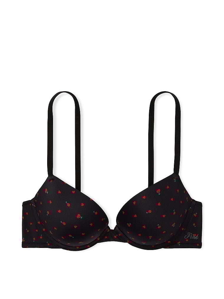 Buy Wear Everywhere Super Push-Up Bra, Black Cherry Heart Print - Order ...