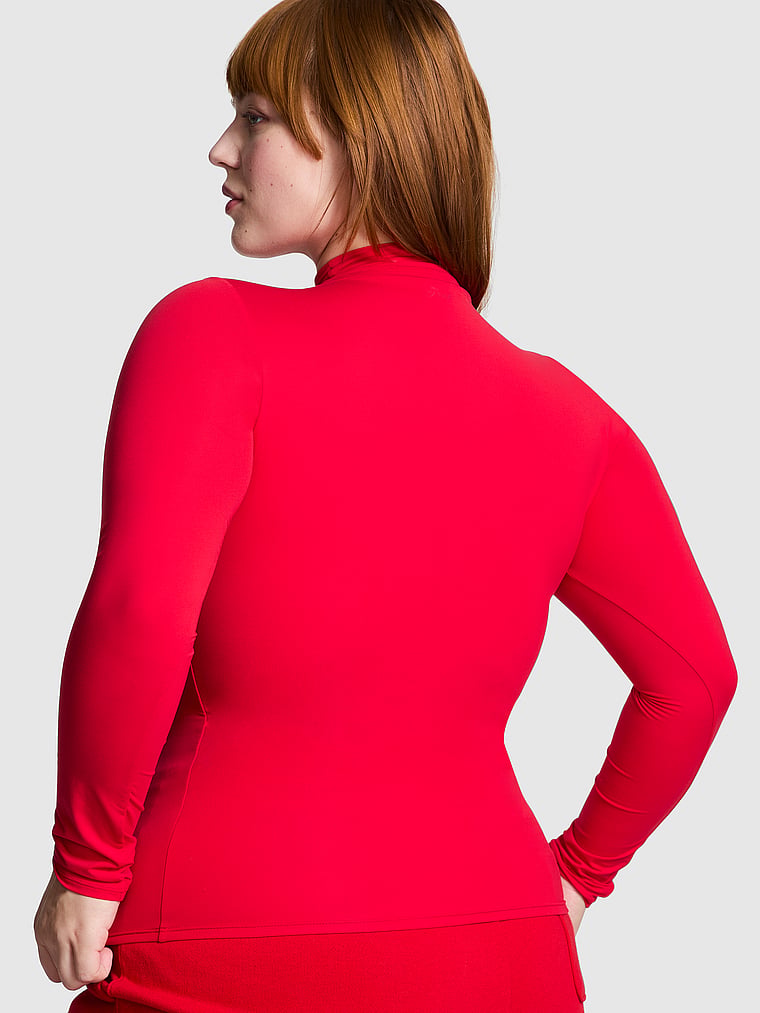 Buy Base Stretch Mock-Neck Long-Sleeve Top - Order Tops online ...