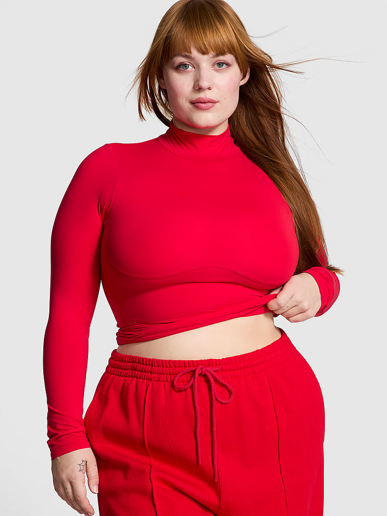 Buy Base Stretch Mock-Neck Long-Sleeve Top - Order Tops online ...