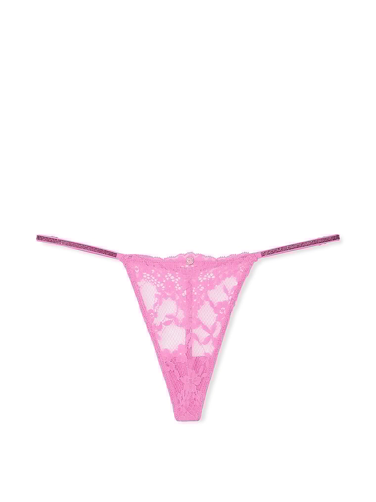 Buy Twinkle Strap Lace V-String Panty, New Peony - Order Panties online ...
